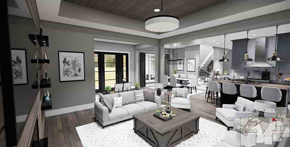 House Plan 41928 - Farmhouse Style with 2425 Sq Ft, 4 Bed, 3 Bath