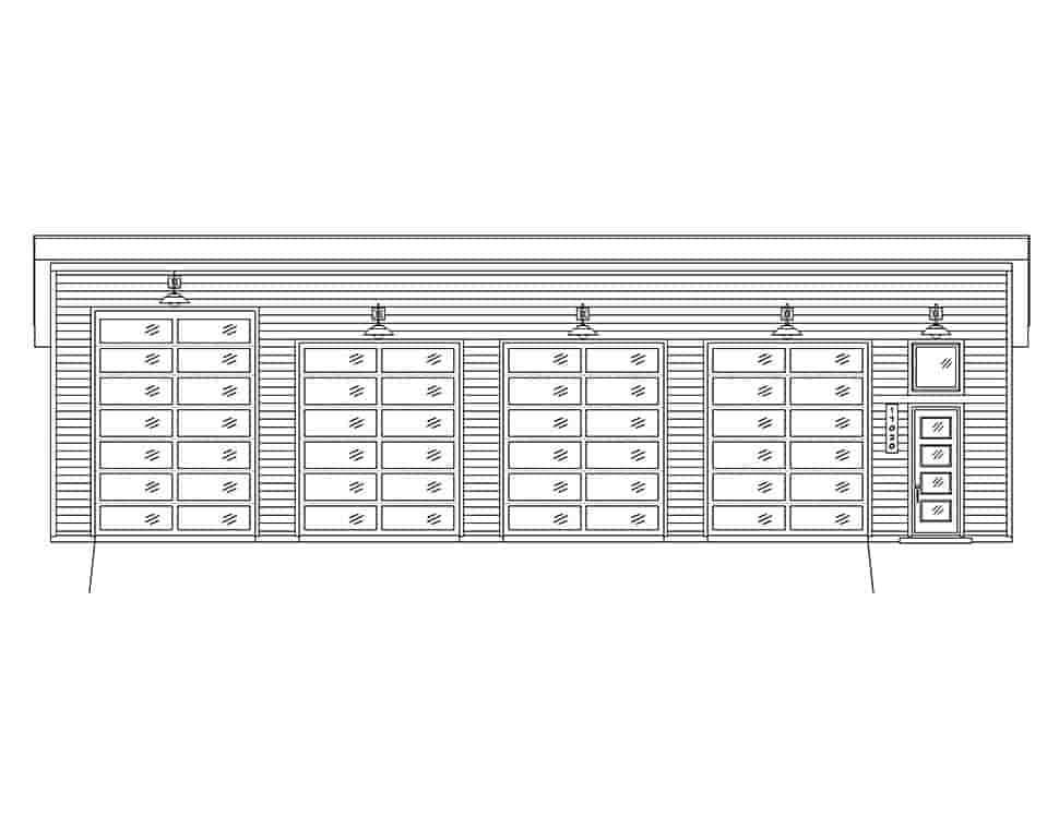 Garage Plan 81518 - 8 Car Garage | COOLhouseplans.com