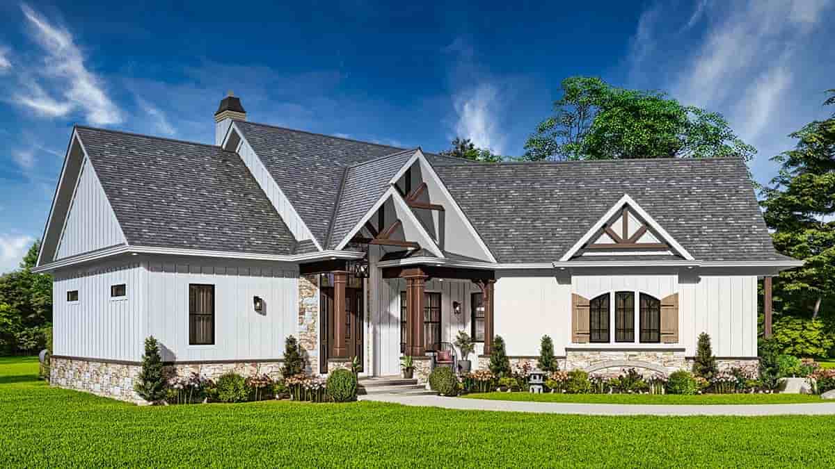 House Plan 81649 - Ranch Style with 1759 Sq Ft, 3 Bed, 2 Bath ...