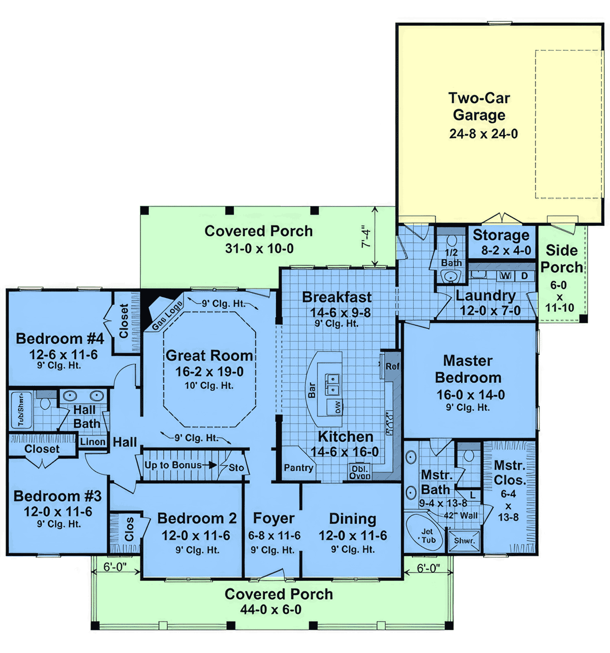 Plan Number 102050 | Order Code: 00WEB | COOLhouseplans.com | 800-482-0464