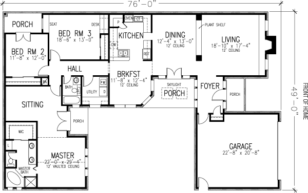 Plan Number 95655 | Order Code: 00WEB | COOLhouseplans.com | 800-482-0464