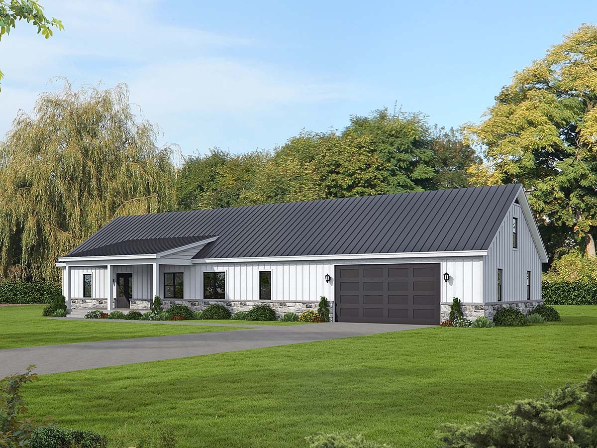 House Plan 100312 - Ranch Style with 2060 Sq Ft, 3 Bed, 2 Bath, 1 ...