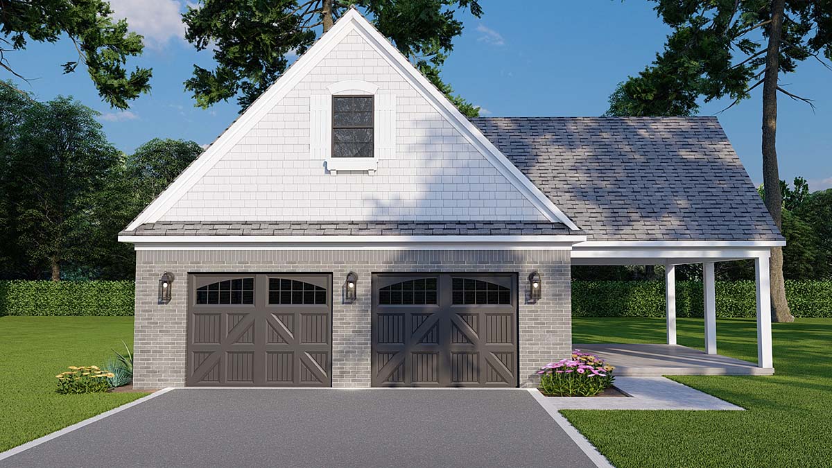 Garage Plan 100416 - 2 Car Garage Traditional Style