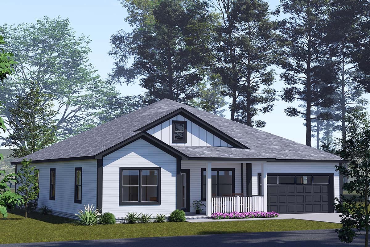 House Plan 100657 - Farmhouse Style with 1854 Sq Ft, 4 Bed, 2 Bat ...