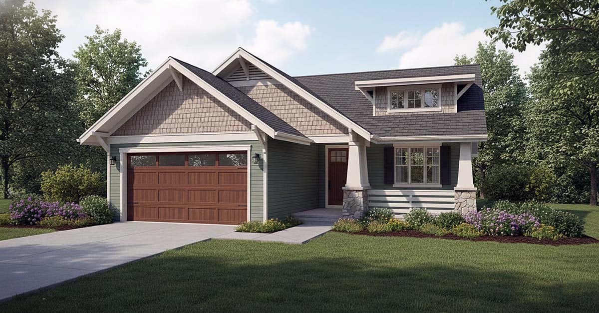 House Plan 102300 - Ranch Style with 1196 Sq Ft, 3 Bed, 2 Bath ...