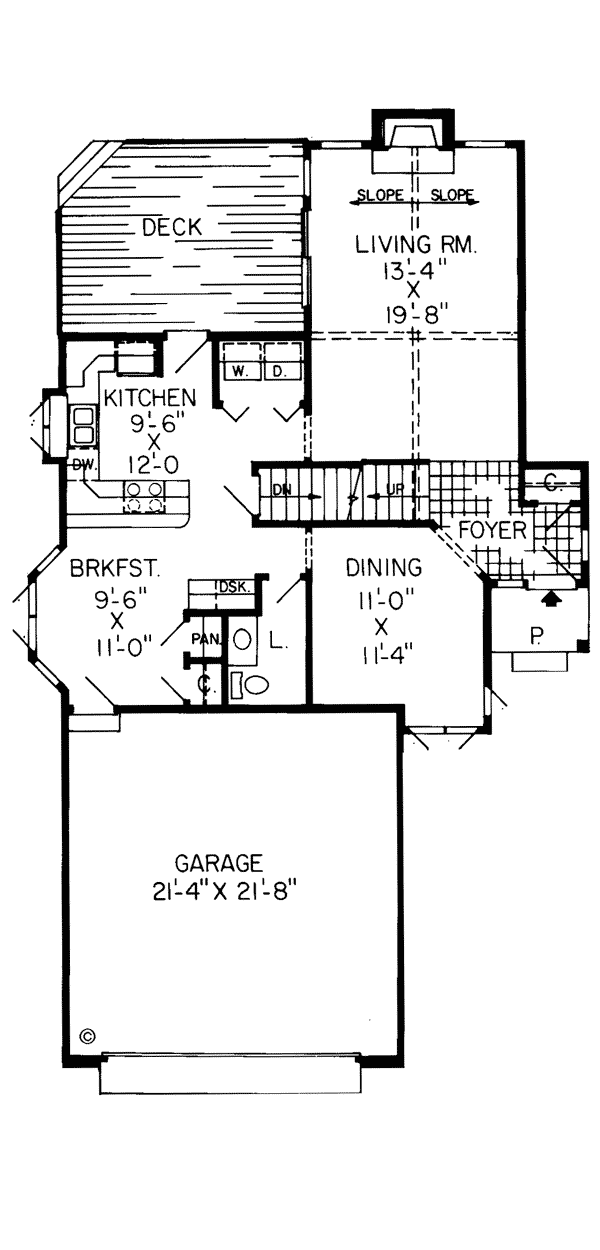 House Plan 20055 - Traditional Style with 1701 Sq Ft, 3 Bed, 2 Ba ...