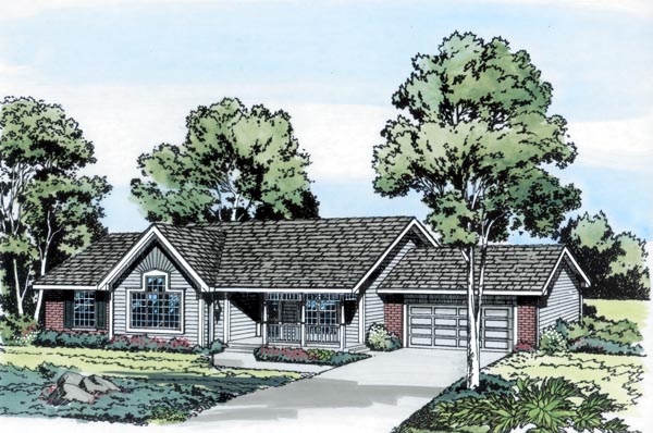 House Plan 20100 - Traditional Style with 1737 Sq Ft, 3 Bed, 2 Ba ...