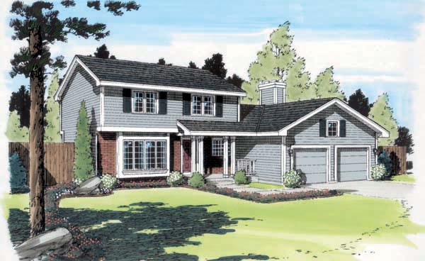 House Plan 34079 - Traditional Style with 2031 Sq Ft, 4 Bed, 2 Ba ...