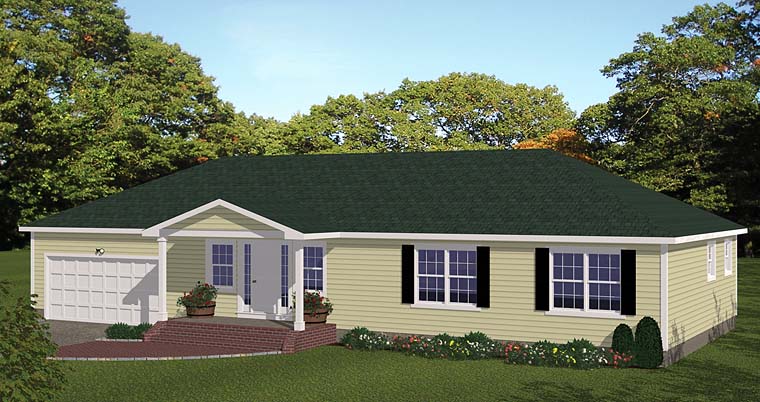 House Plan 40680 - Ranch Style with 1508 Sq Ft, 3 Bed, 2 Bath ...