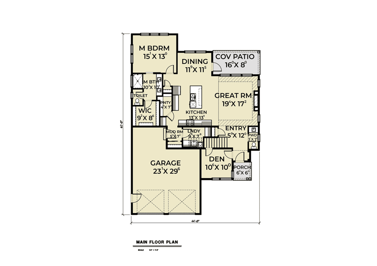 House Plan 40977 - Contemporary Style with 2056 Sq Ft, 3 Bed, 2 B ...