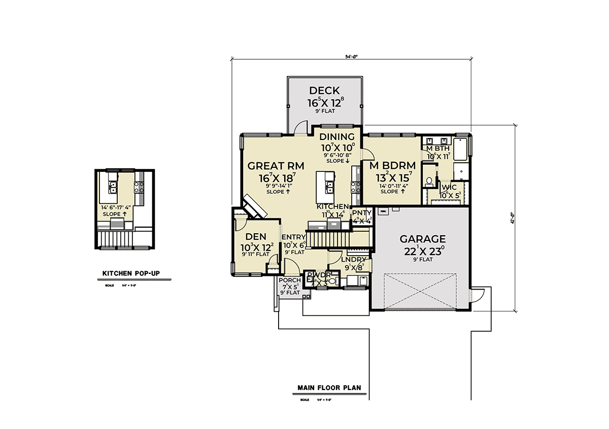 House Plan 40980 - Contemporary Style with 2737 Sq Ft, 3 Bed, 2 B ...