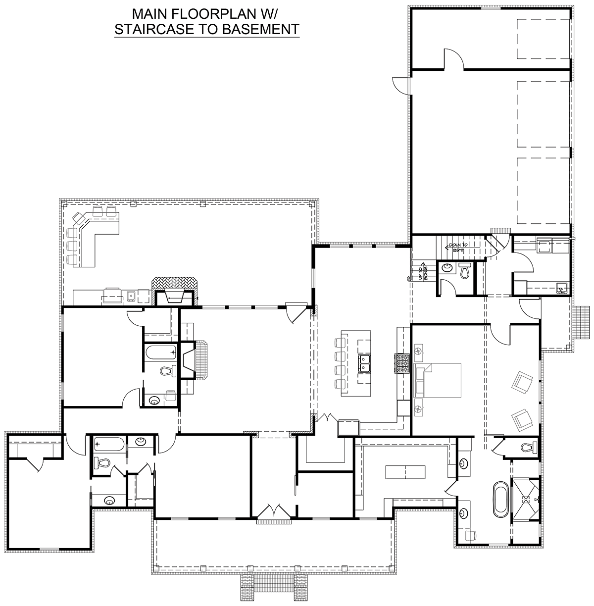 House Plan 41489 - New American Style with 2986 Sq Ft, 4 Bed, 2 B ...