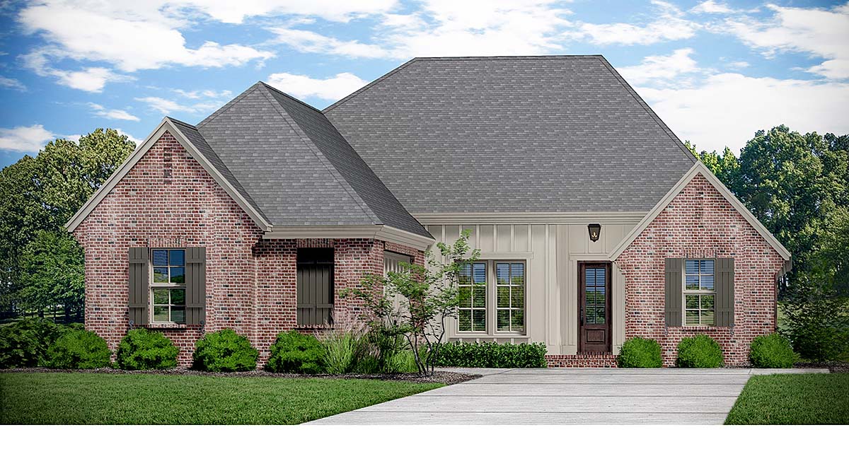 House Plan 41666 - Traditional Style with 2101 Sq Ft, 4 Bed, 3 Ba ...