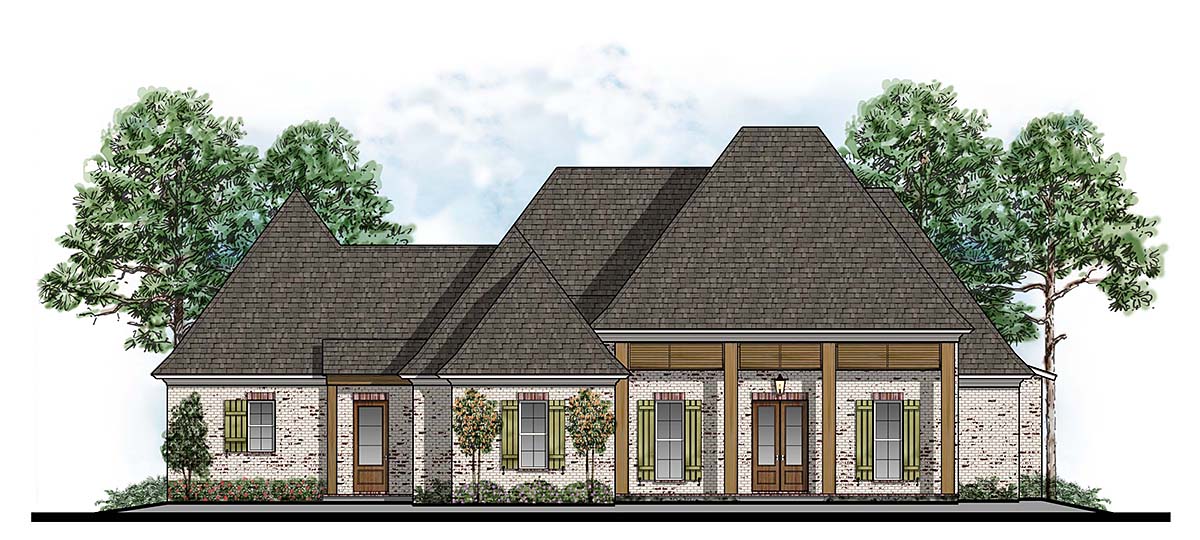House Plan 41685 - Traditional Style with 2614 Sq Ft, 4 Bed, 3 Ba ...