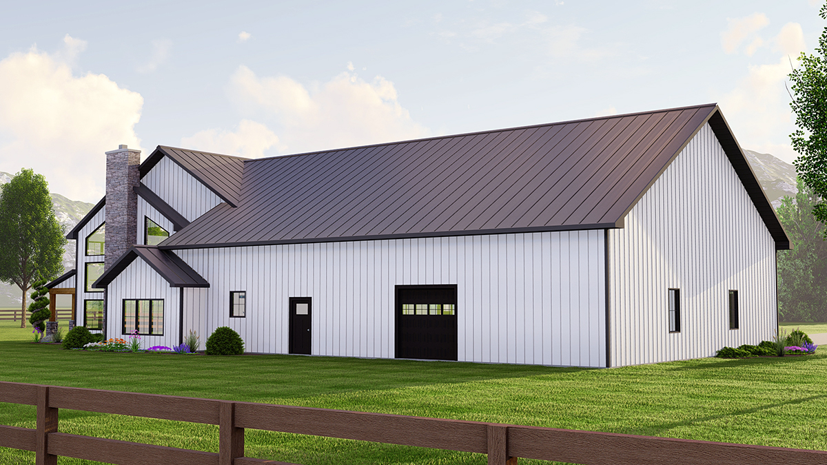 House Plan 41836 - Barndominium Style with 3399 Sq Ft, 3 Bed, 3 B ...