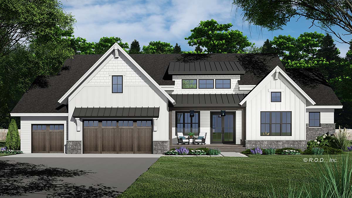 House Plan 41940 - New American Style with 2176 Sq Ft, 2 Bed, 2 B | COOLhouseplans.com