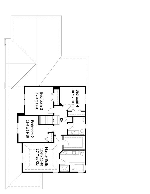 House Plan 42003 - Traditional Style with 2301 Sq Ft, 4 Bed, 2 Ba ...
