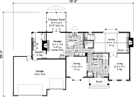 House Plan 42181 - Traditional Style with 3044 Sq Ft, 4 Bed, 2 Ba ...