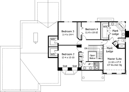 House Plan 42181 - Traditional Style with 3044 Sq Ft, 4 Bed, 2 Ba ...