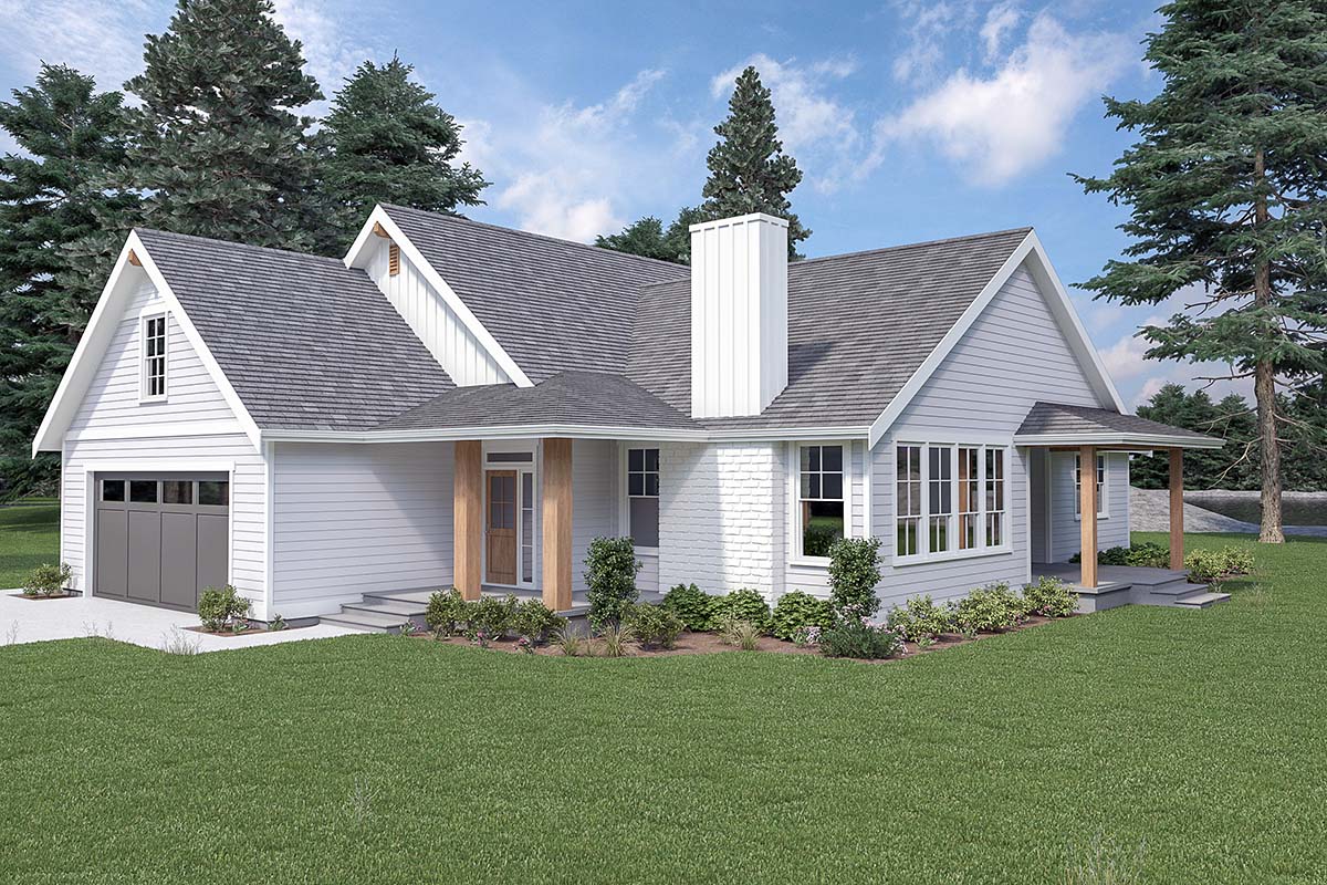 House Plan 43629 - Farmhouse Style with 2537 Sq Ft, 3 Bed, 2 Bath ...