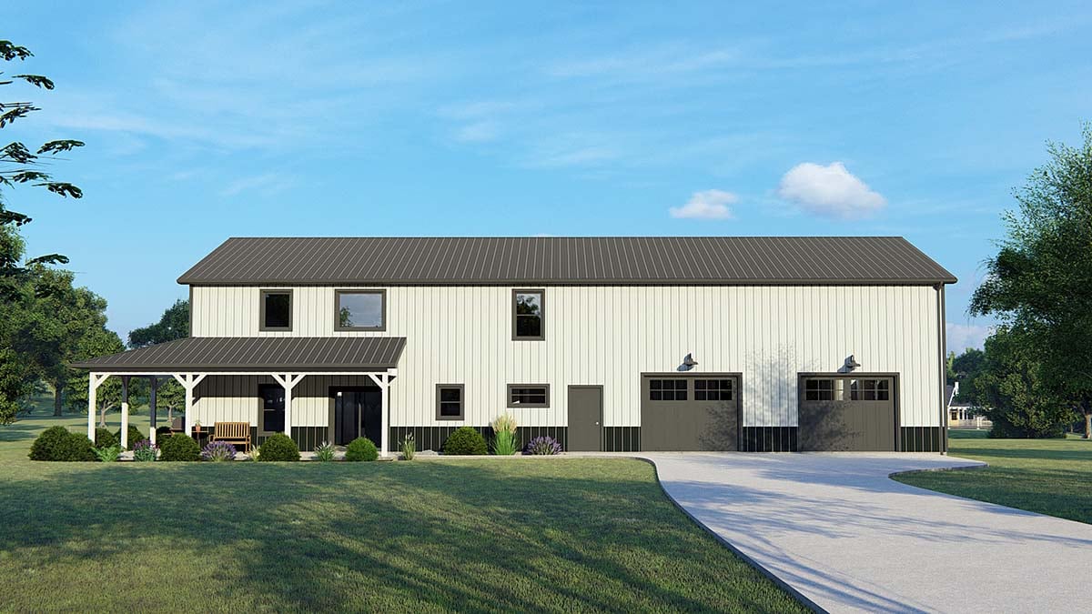 House Plan 43917 - Barndominium Style with 2511 Sq Ft, 4 Bed, 3 B ...