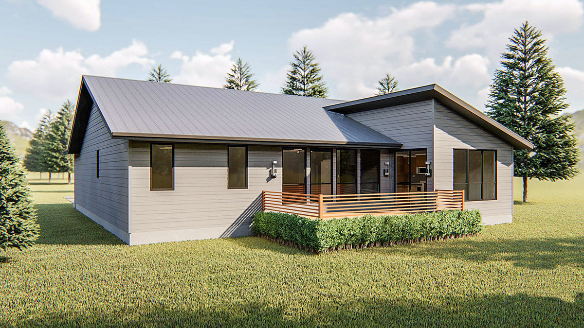 House Plan 44218 - Retro Style with 2011 Sq Ft, 3 Bed, 2 Bath ...