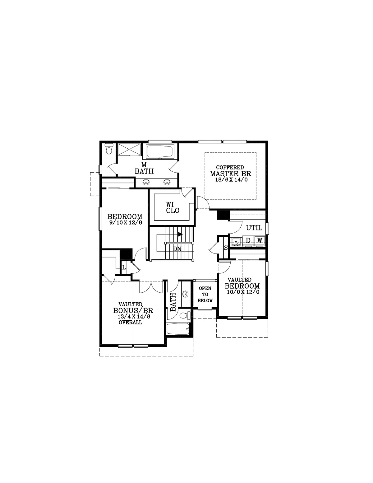 House Plan 44604 - Traditional Style with 2466 Sq Ft, 5 Bed, 2 Ba ...