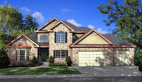 House Plan 44815 - Craftsman Style with 2374 Sq Ft, 4 Bed, 2 Bath