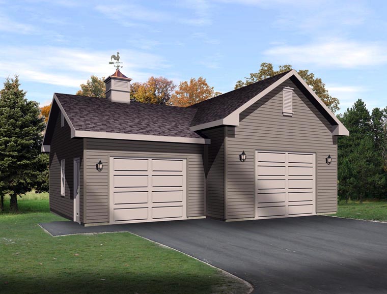 Garage Plan 45130 - 2 Car Garage