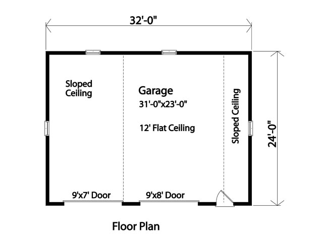 Garage Plan 45137 - 2 Car Garage | COOLhouseplans.com
