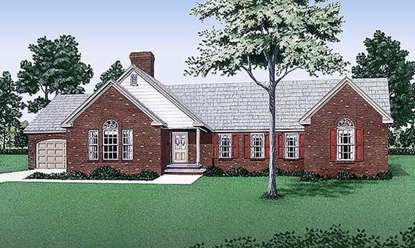 House Plan 45206 - Traditional Style with 1702 Sq Ft, 3 Bed, 2 Ba ...