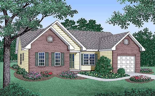House Plan 45209 - Traditional Style with 1552 Sq Ft, 3 Bed, 2 Ba ...
