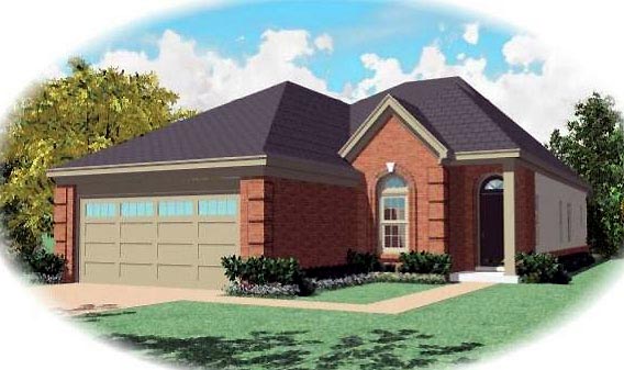 House Plan 46588 - Traditional Style with 1692 Sq Ft, 3 Bed, 2 Ba ...