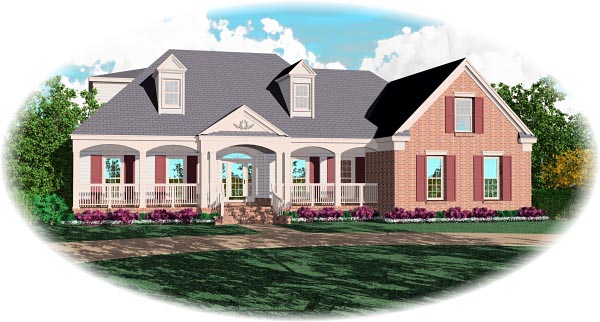 House Plan 46799 - Traditional Style with 3519 Sq Ft, 4 Bed, 3 Ba ...