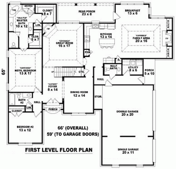 House Plan 47271 - with 3609 Sq Ft, 4 Bed, 3 Bath, 1 Half Bath ...