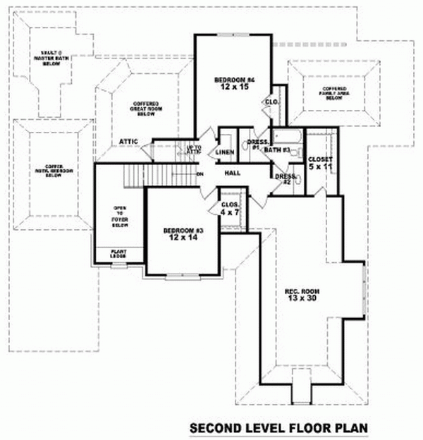 House Plan 47271 - with 3609 Sq Ft, 4 Bed, 3 Bath, 1 Half Bath ...