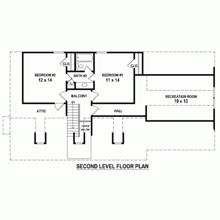 House Plan 47386 - with 2079 Sq Ft, 3 Bed, 2 Bath, 1 Half Bath ...