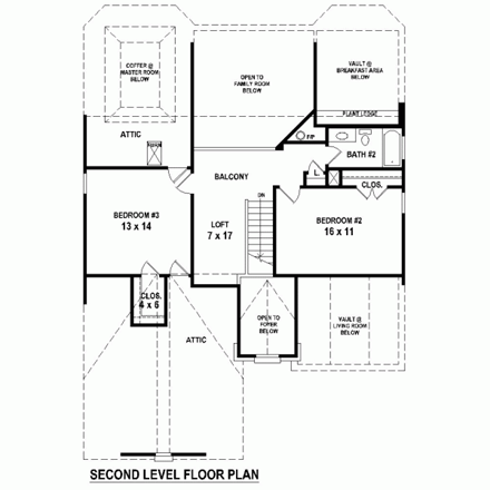House Plan 47419 - Colonial Style with 2424 Sq Ft, 3 Bed, 2 Bath ...