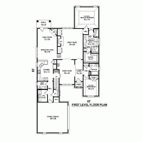 House Plan 47469 - Country Style with 3104 Sq Ft, 4 Bed, 3 Bath ...