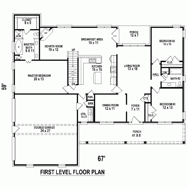 House Plan 47473 - with 5632 Sq Ft, 3 Bed, 2 Bath