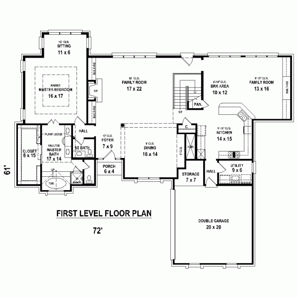 House Plan 47475 - with 3528 Sq Ft, 4 Bed, 2 Bath, 1 Half Bath ...