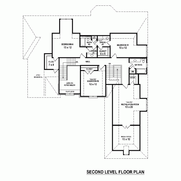 House Plan 47493 - with 3973 Sq Ft, 4 Bed, 3 Bath, 1 Half Bath ...
