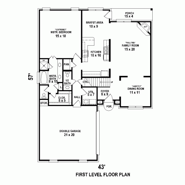House Plan 47586 - European Style with 2242 Sq Ft, 3 Bed, 2 Bath ...
