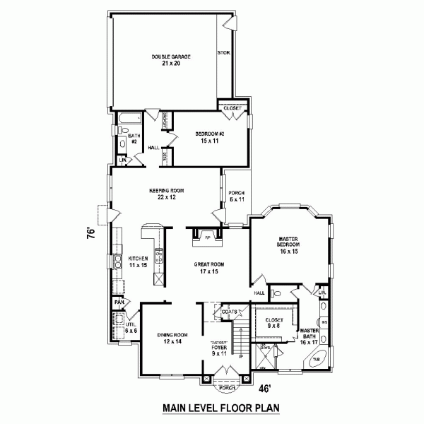House Plan 47969 - European Style with 3199 Sq Ft, 4 Bed, 3 Bath ...