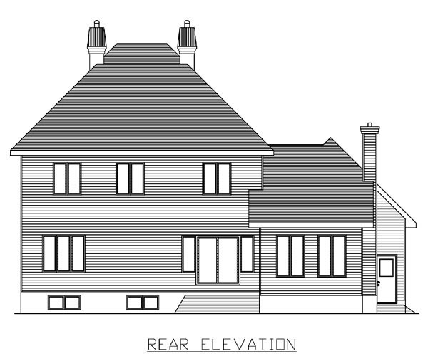 House Plan 48052 - Narrow Lot Style with 1992 Sq Ft, 4 Bed, 1 Bat ...