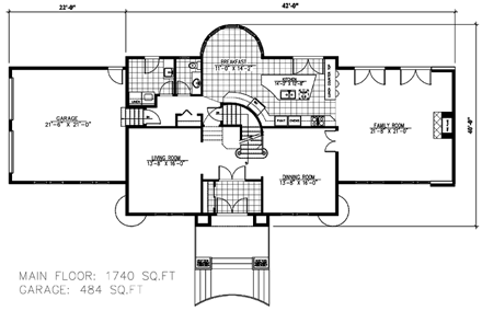 House Plan 48276 - with 3484 Sq Ft, 4 Bed, 2 Bath, 1 Half Bath ...