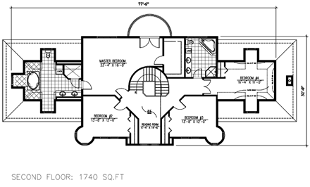 House Plan 48276 - with 3484 Sq Ft, 4 Bed, 2 Bath, 1 Half Bath ...