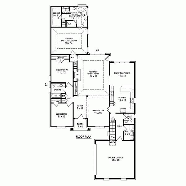 House Plan 48722 - Traditional Style with 2248 Sq Ft, 3 Bed, 2 Ba ...