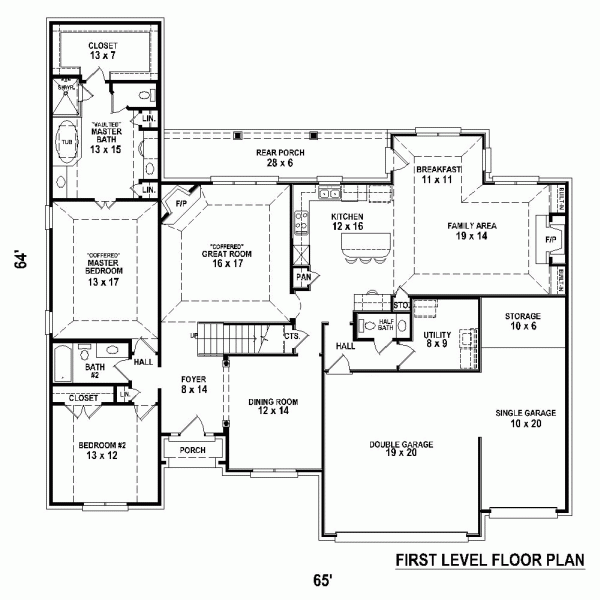 House Plan 48729 - European Style with 3182 Sq Ft, 4 Bed, 3 Bath ...