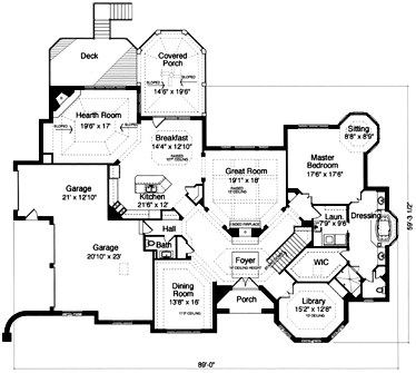 House Plan 50063 - with 5377 Sq Ft, 3 Bed, 2 Bath, 2 Half Bath ...